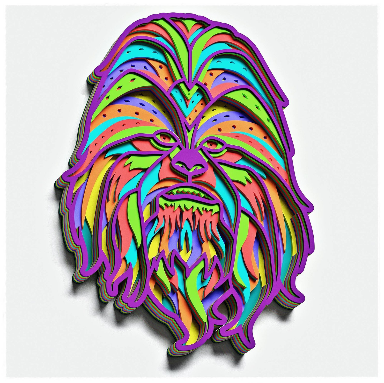 Furry Sidekick Layered Design for Cutting, Furry Sidekick Vector File ...