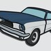 Retro Car Layered Design for Cutting, Vector File for Laser and Paper ...