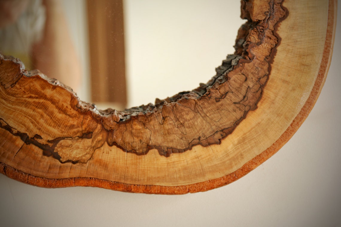 Only Frame wood Mirror Frame Live Edge Wood Natural Wood - Etsy
