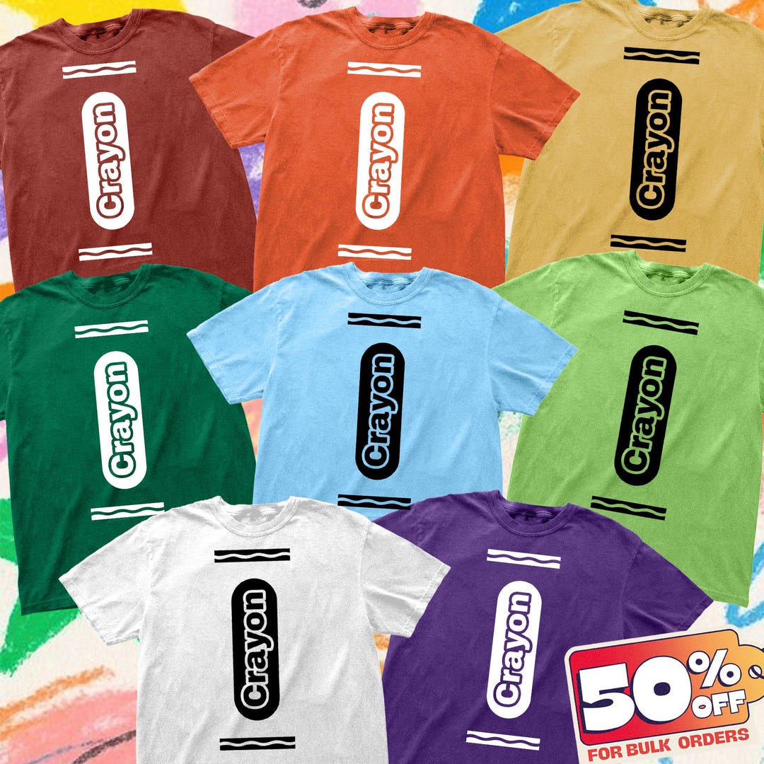 Crayon Halloween Costume Shirt, Matching Group Outfit - Etsy