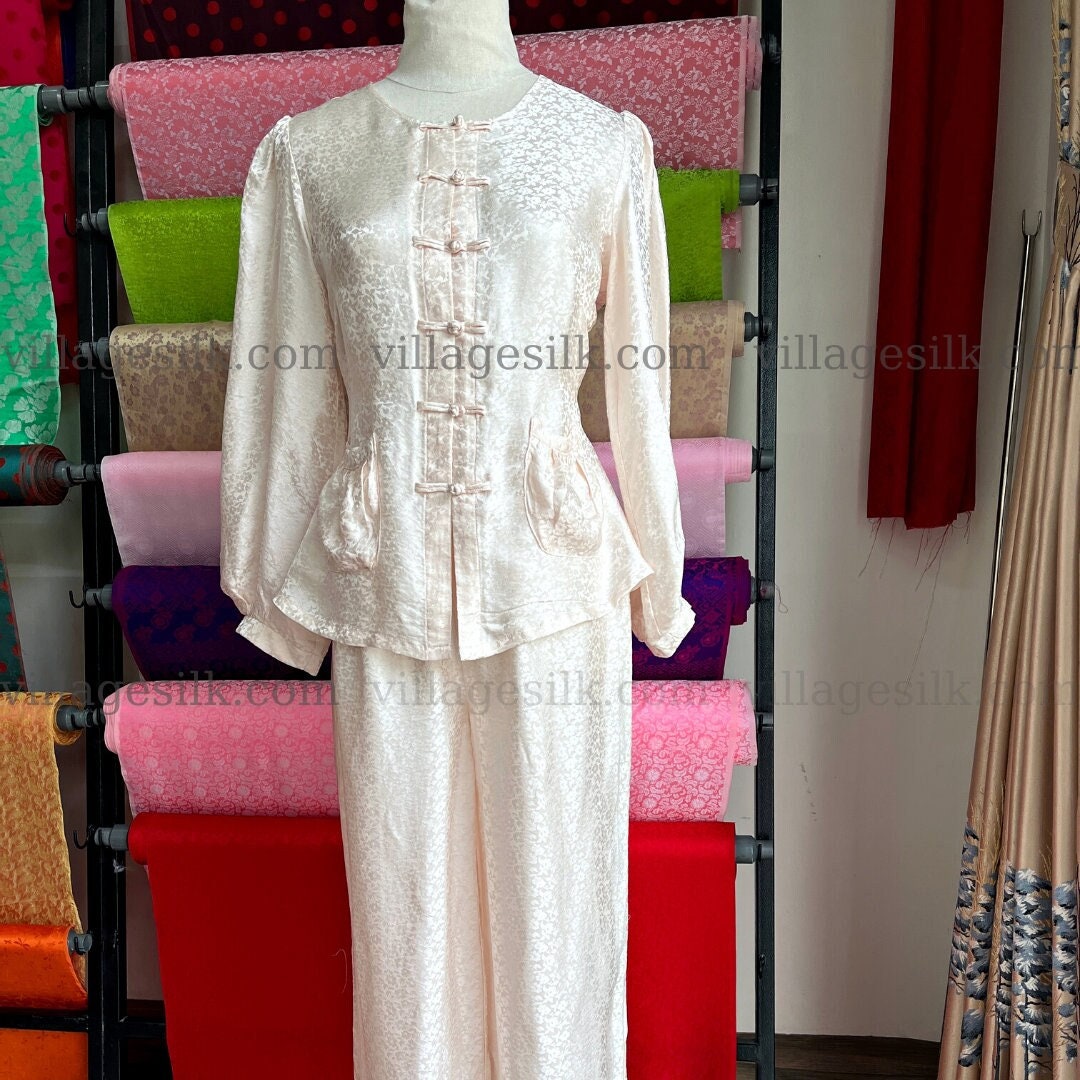 Mulberry Silk Top and Pants Set Custom Made to Order Pure Silk From ...