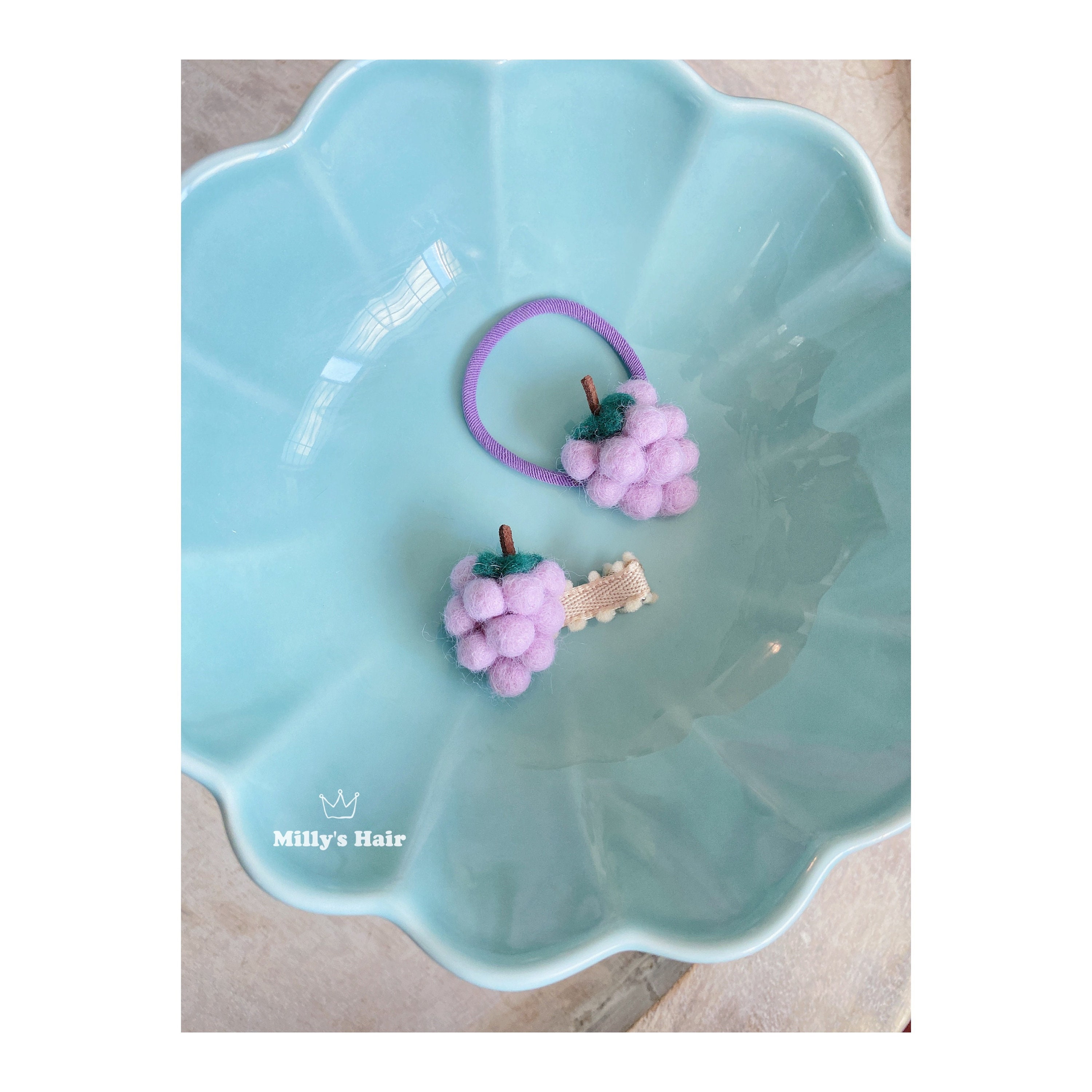 Millys Hair Kid s wool hair clips/ hair tie Girl Gift - Etsy.de