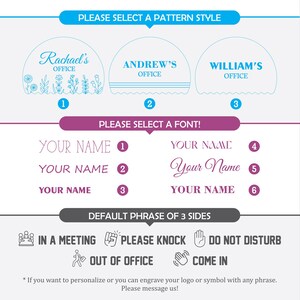 Personalized Work From Home Privacy Sign. Customizable 3 Sides Do Not ...