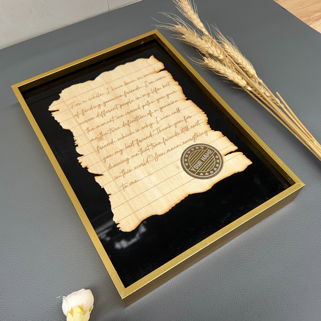 Custom Text Engraved Premium Aluminum Framed. Custom Quote Framed ...