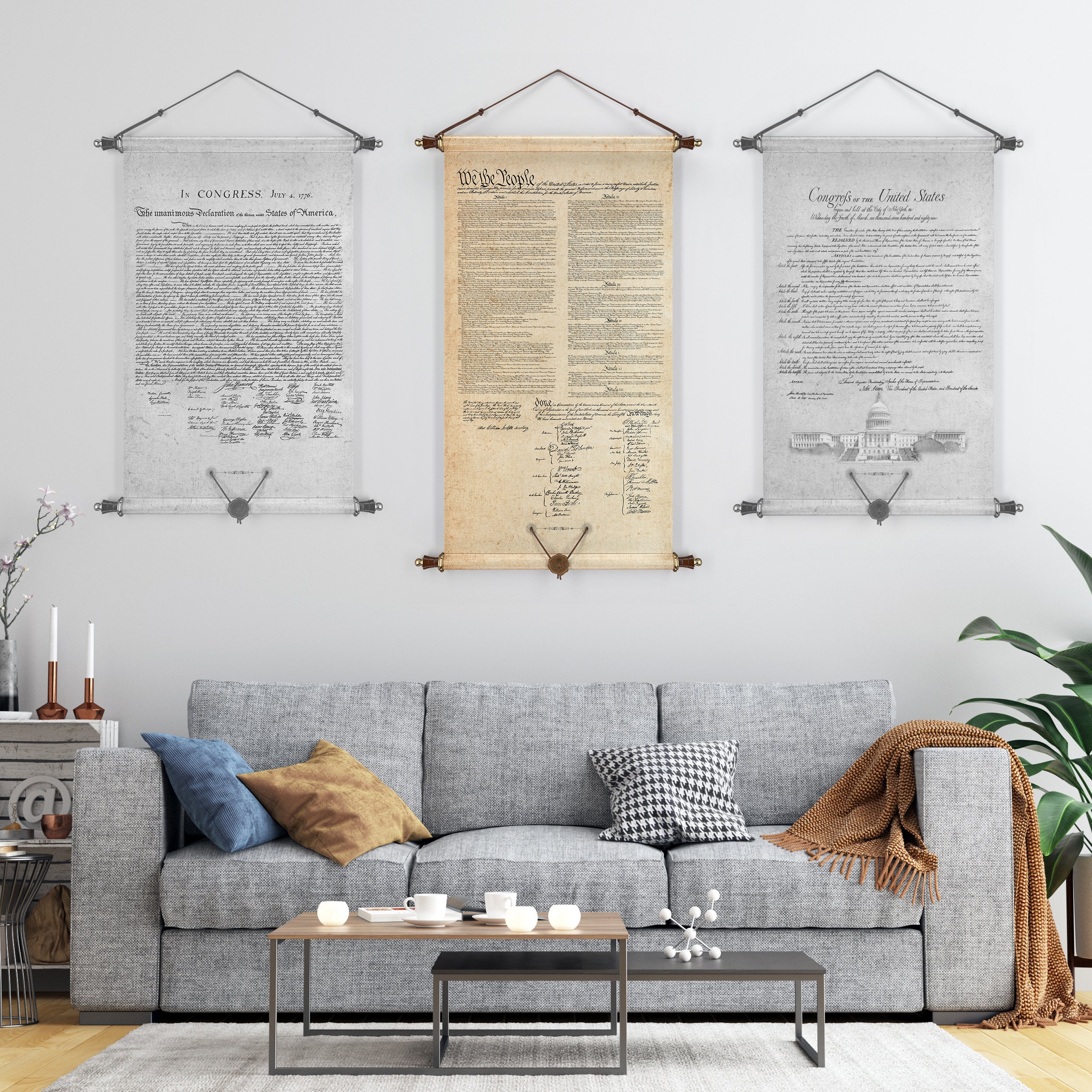 United States Constitution Wall Art Constitutional Document | Etsy