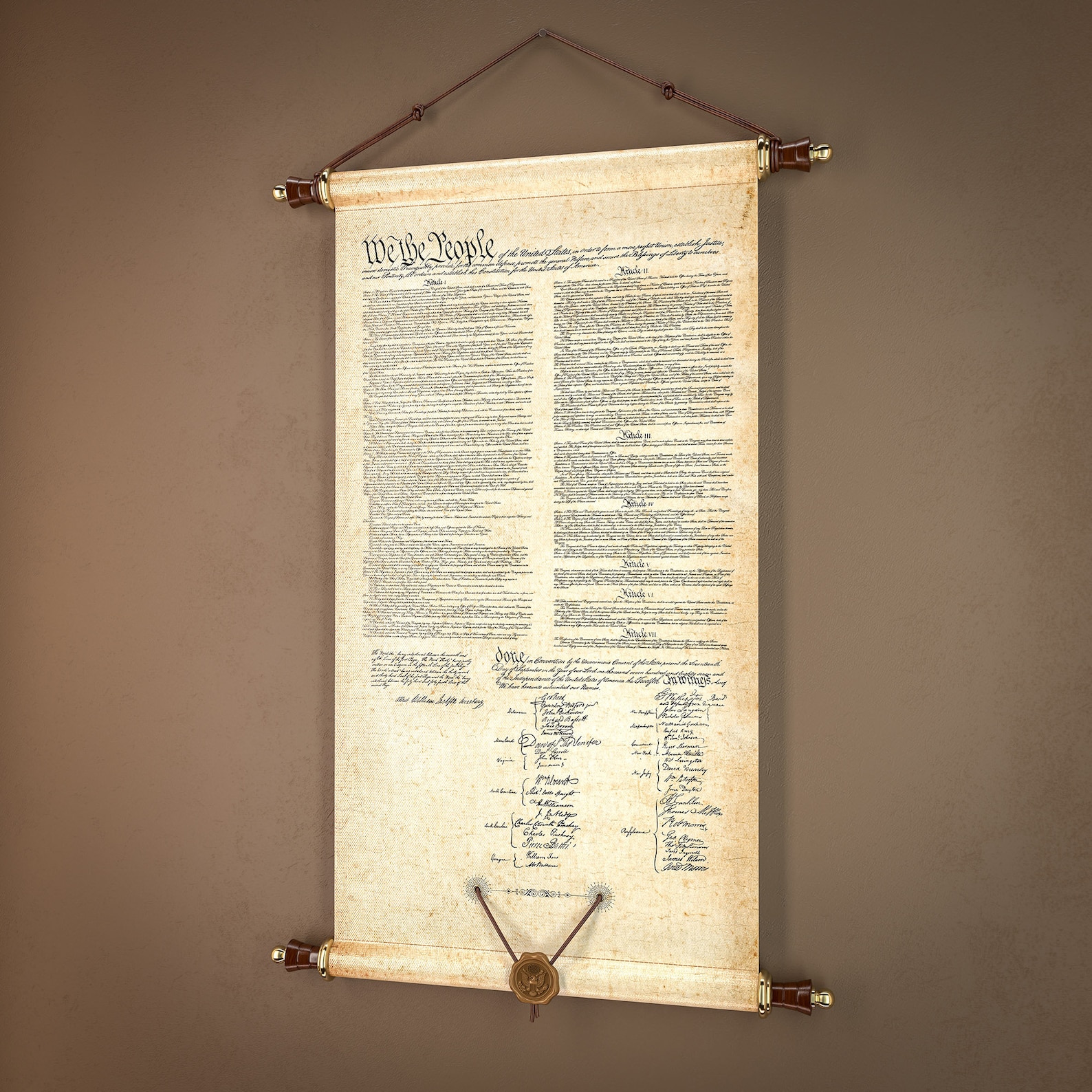 United States Constitution Wall Art Constitutional Document | Etsy