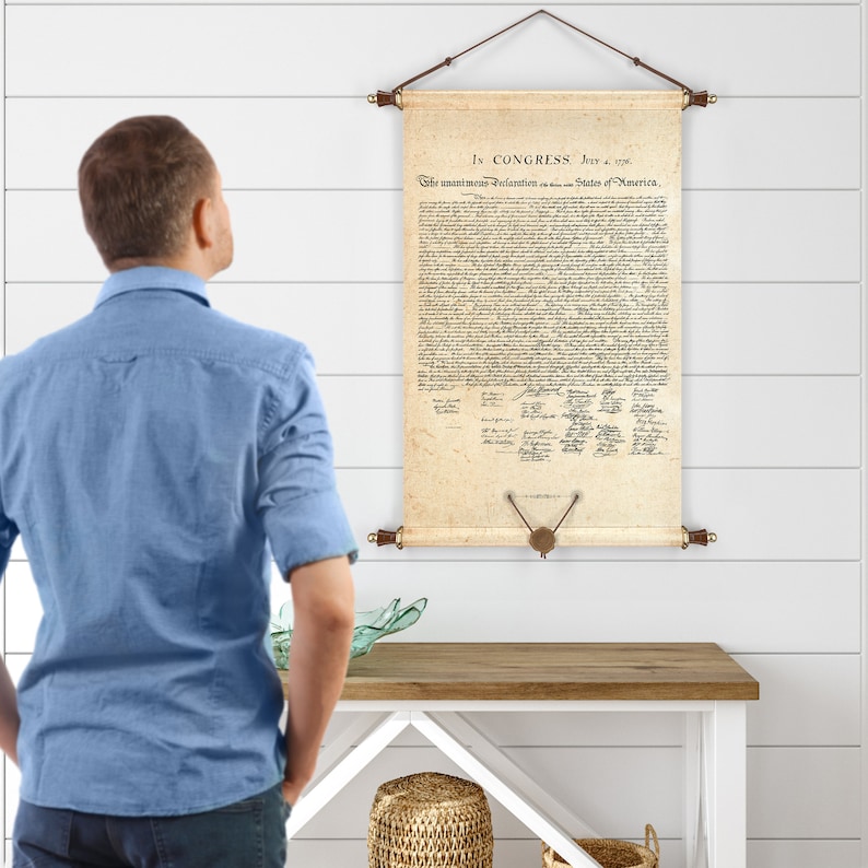 United States Declaration of Independence Wall Art - Constitutional ...