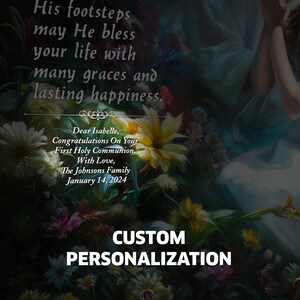 Personalized First Communion Canvas Print for Girls, Custom Canvas ...