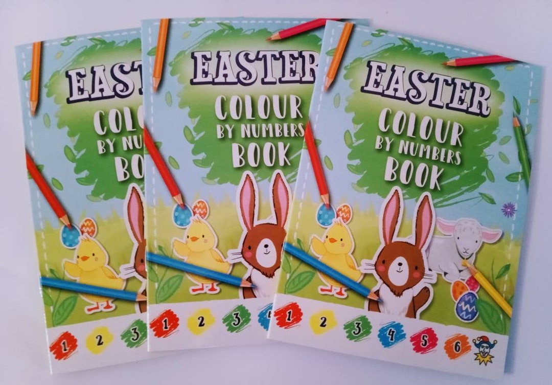 Mini Easter Colour by Numbers Colouring in Activity Books Kids Easter ...