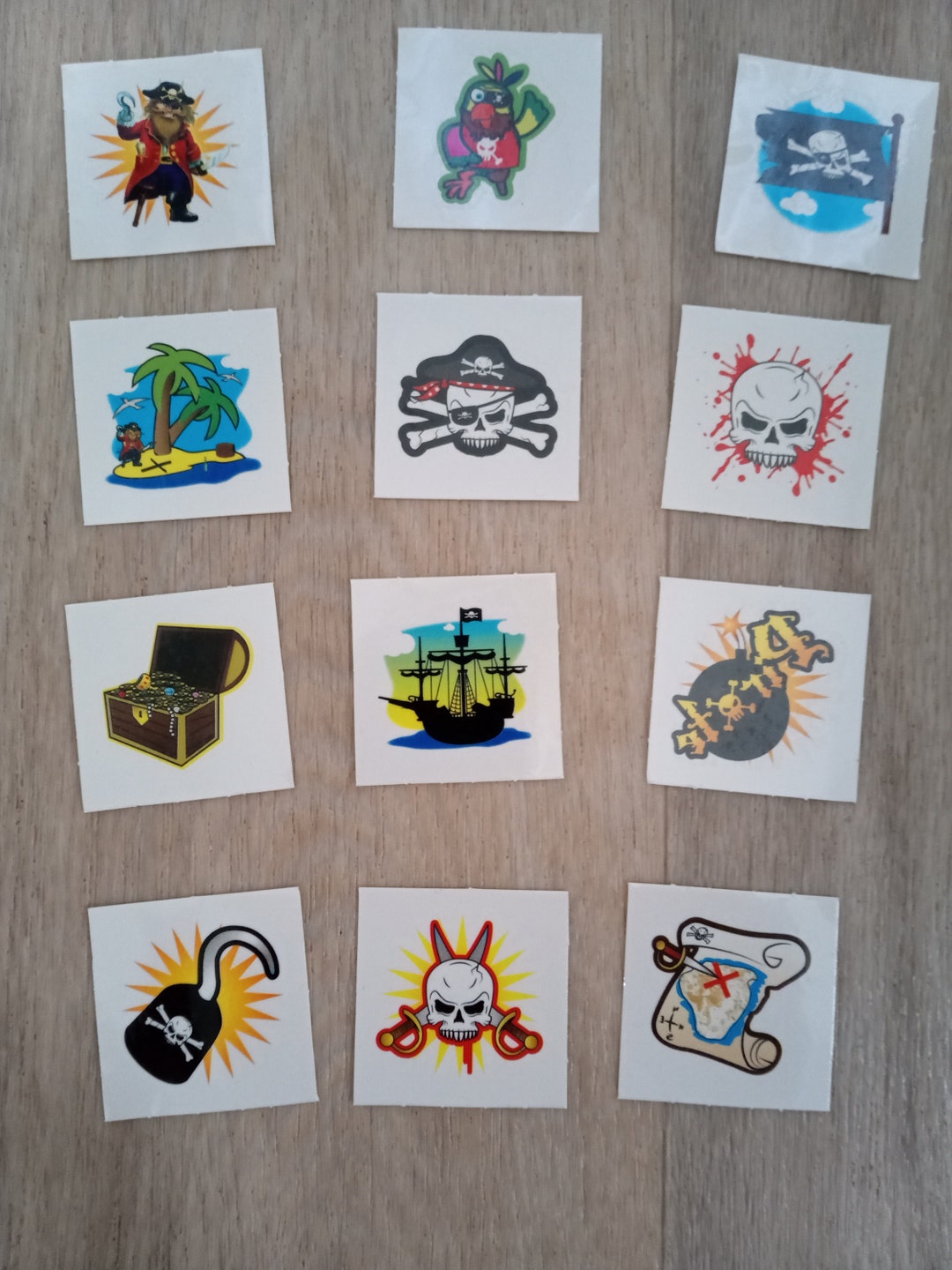 24 Pirate Temporary Tattoos Transfers Boys Kids Party Bag - Etsy