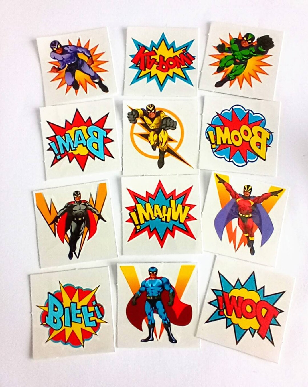 36 Comic Strip Super Hero Tattoos Superheroes Temporary - Etsy Hong Kong