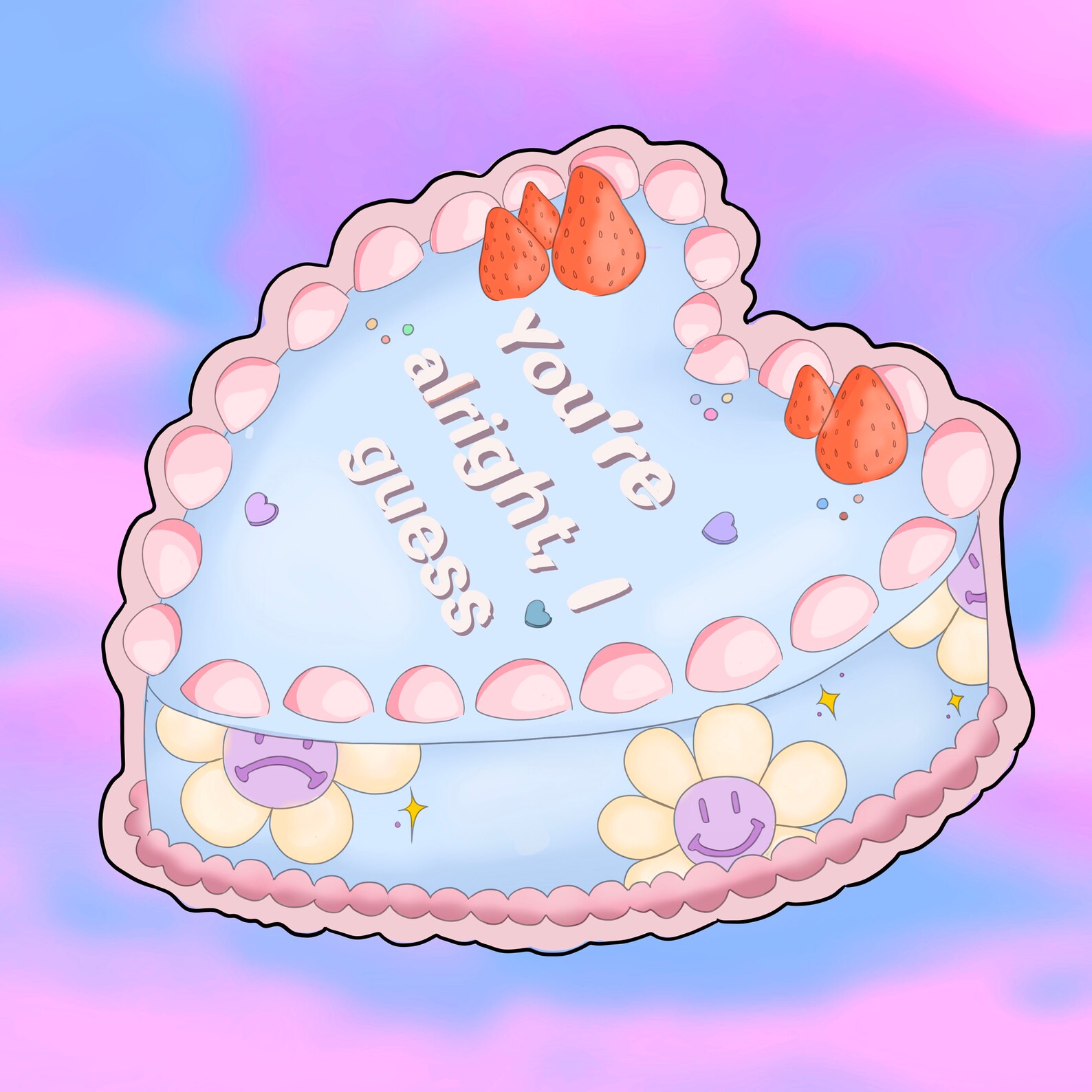 You're Alright I guess cake | Etsy