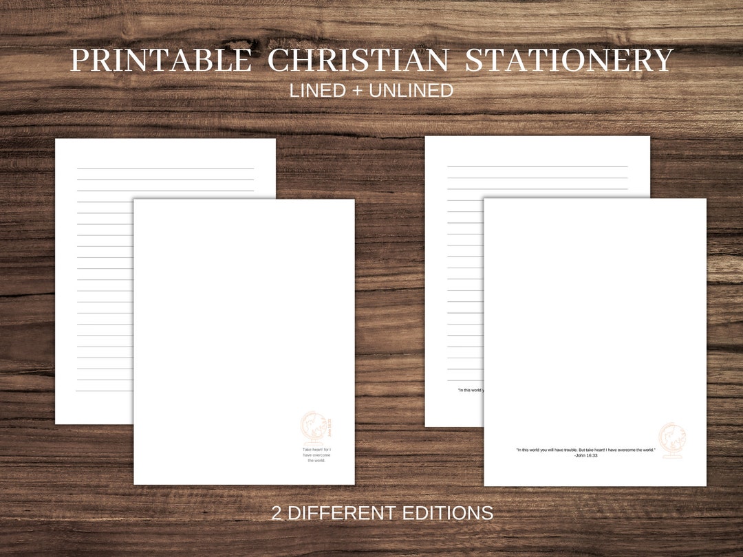 Christian Stationery | John 16:33 | Christian Letter Writing Stationary ...