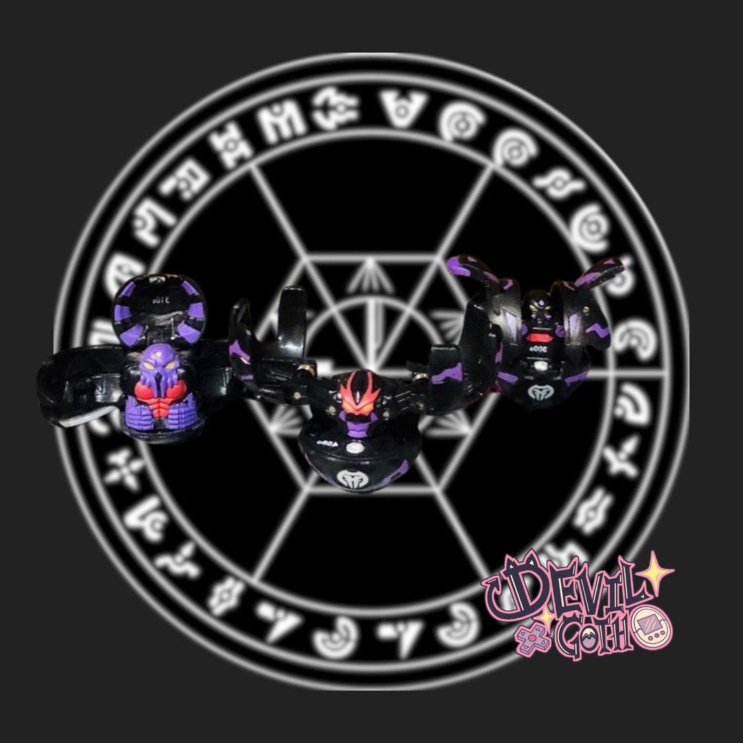 Bakugan B1 Darkon Reaper, Fear Ripper, Robotallion (BLACK) SET - Etsy