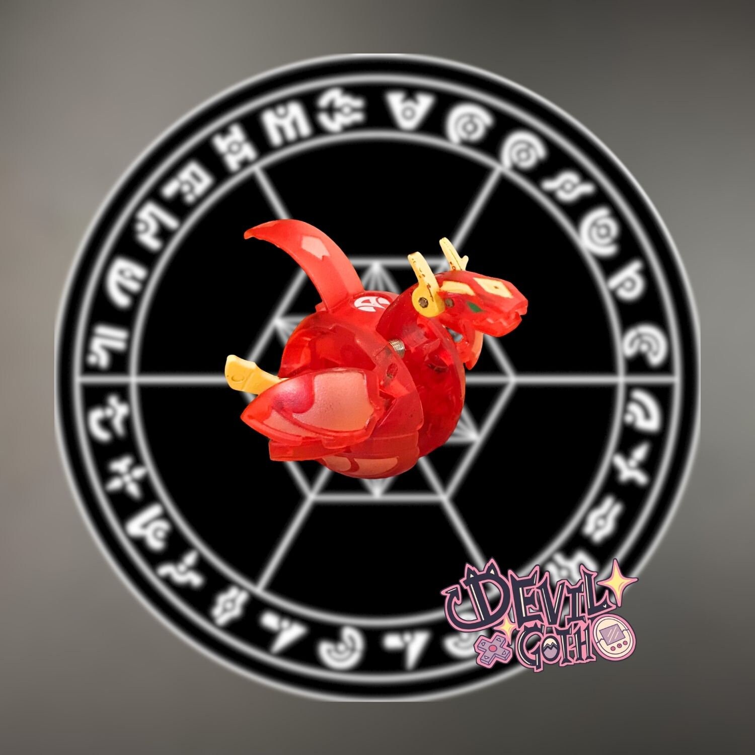 Bakugan Red Translucent Pyrus Pyro Dragonoid - Etsy