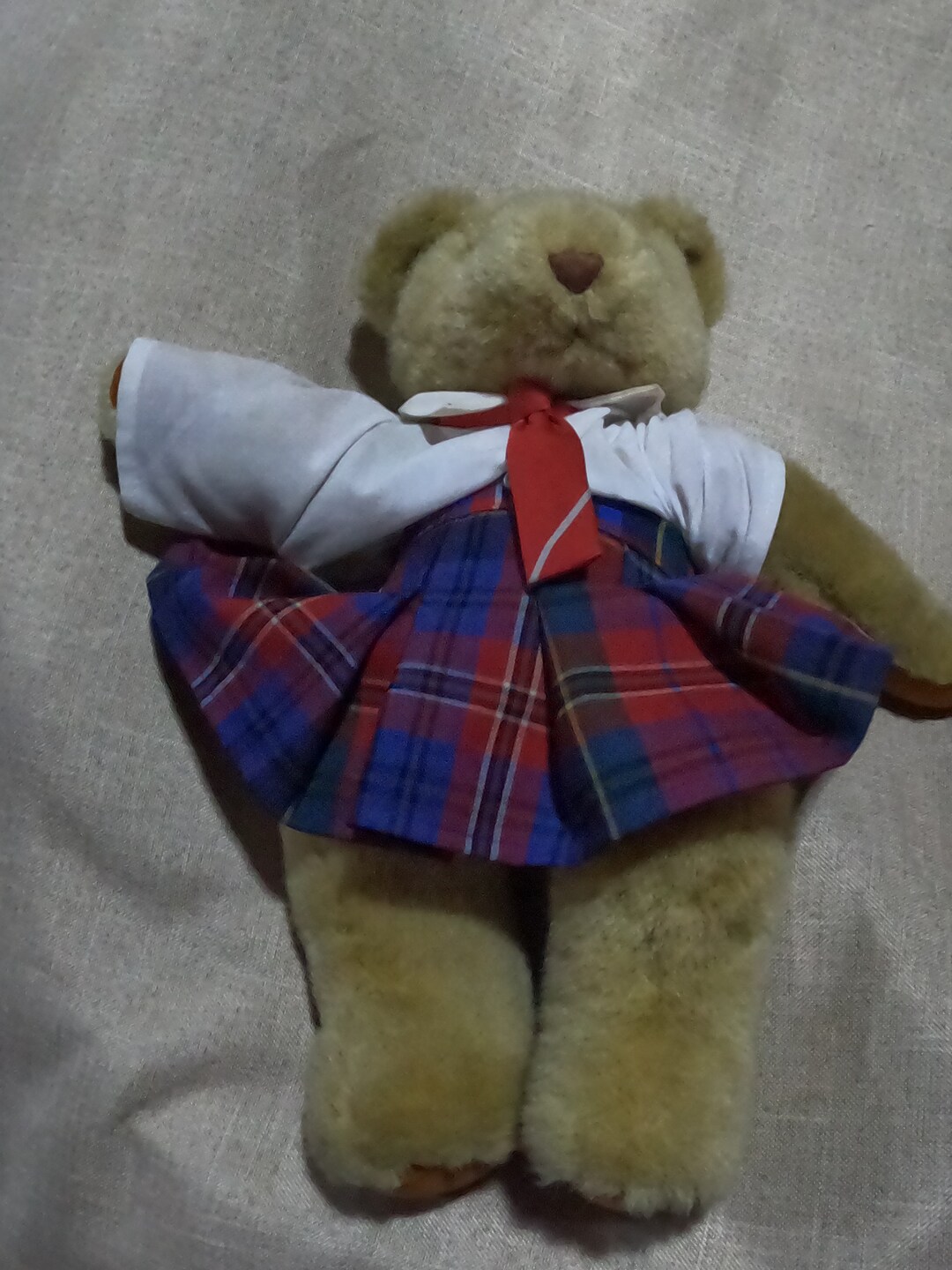 SKU DP01 |girl Bear Plush Stuff Animal Preppy School Toy Plaid Dress ...