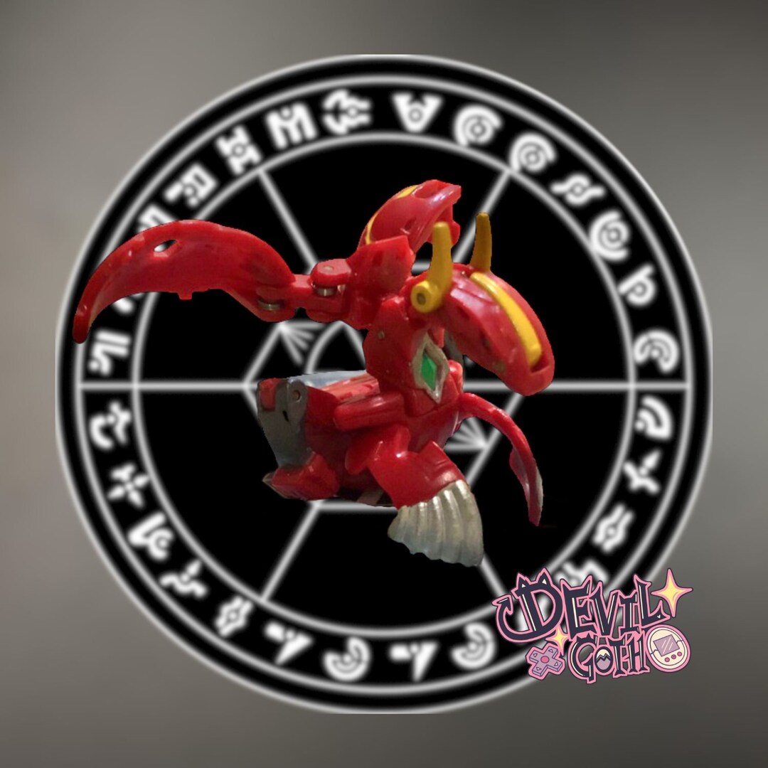 Bakugan Red Pyrus Commandix Dragonoid | Anime Custom Painted - Etsy