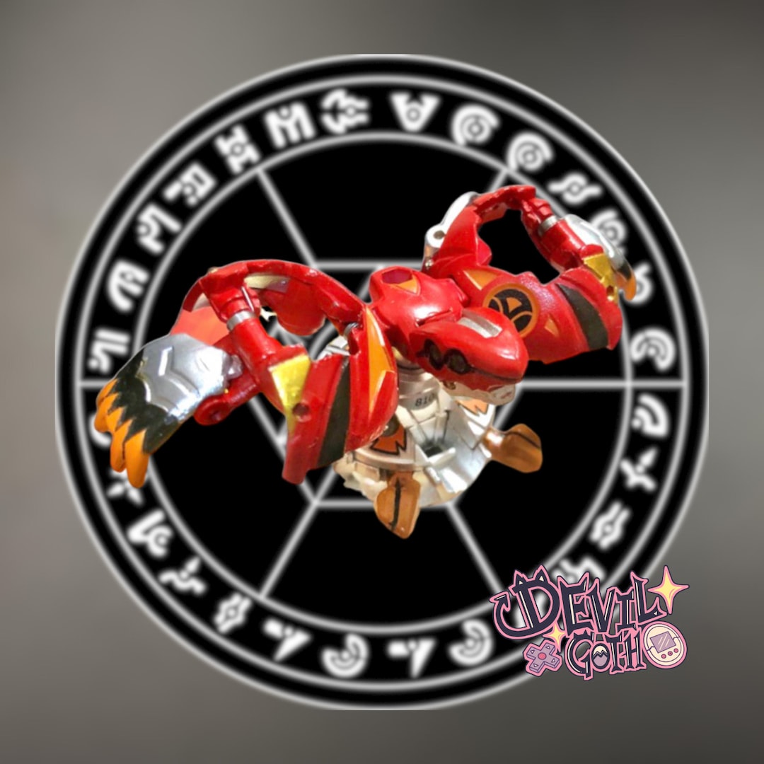 Bakugan Red Pyrus Bolcanon Mechtanium Surge ( Anime Custom Painted ) - Etsy