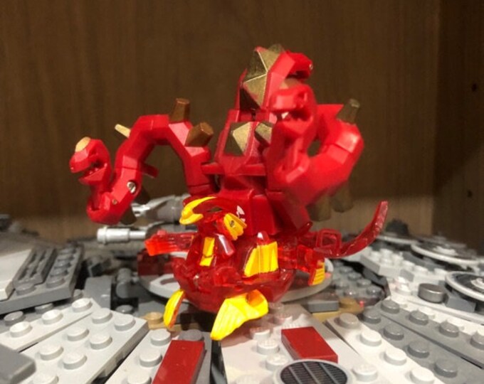 Bakugan Red Pyrus Rubanoid With Destragon Gear Combat Set SKU D454 - Etsy