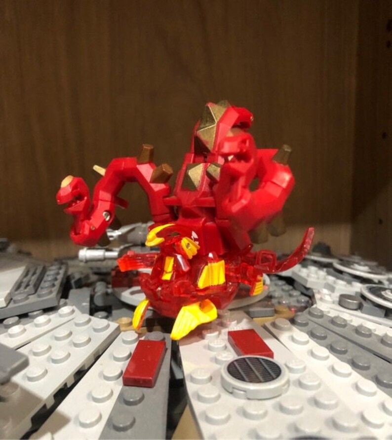 Bakugan Red Pyrus Rubanoid With Destragon Gear Combat Set SKU - Etsy