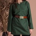 Beige Medieval Tunic for Women, Cotton Viking Shirt With Trim ...
