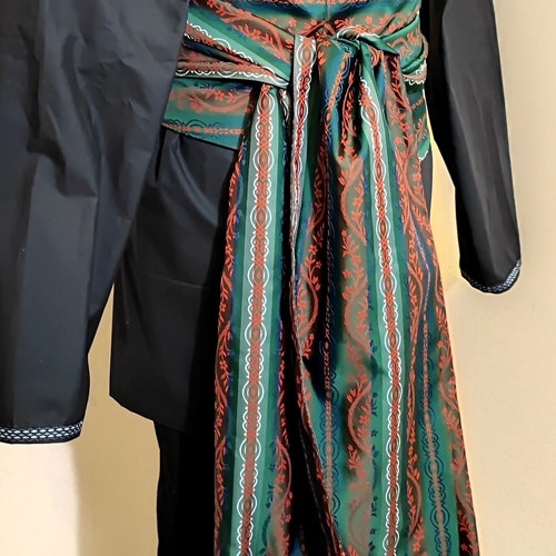 Red and Green Pirate Sash With Tassels Extra Wide and Long - Etsy