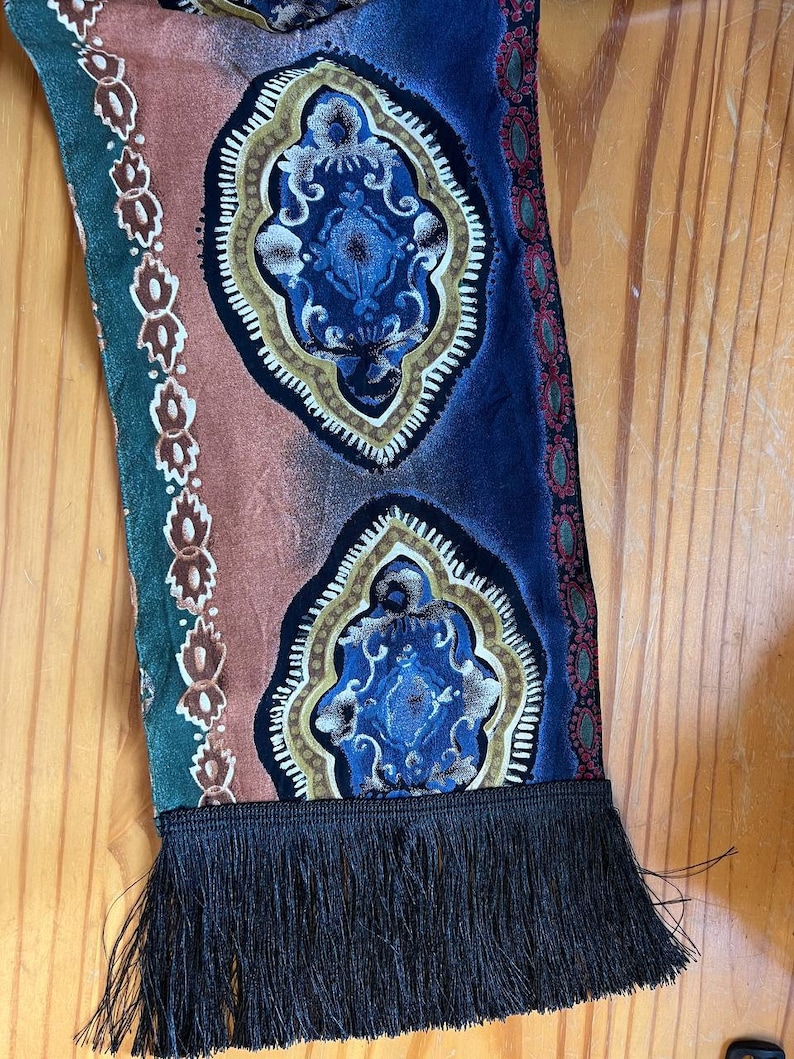 Blue Brown & Green Pirate Sash With Tassels Extra Wide and Long Silk ...