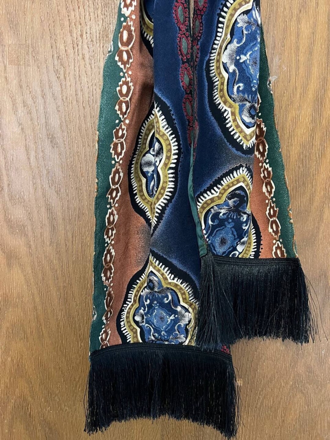 Blue Brown & Green Pirate Sash With Tassels Extra Wide and Long Silk ...