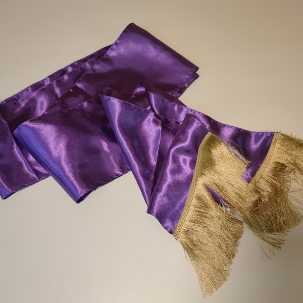 Scarlet Red Pirate Sash With Tassels Extra Wide and Long Silk Belt ...