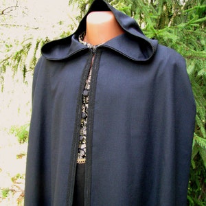 Medieval Cloak for Men Wool Hooded Cape Long Renaissance Cape LARP ...