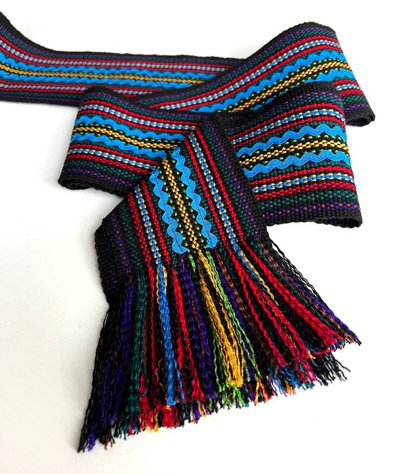 Burgundy Prayer Belt With Golden Crosses, Ukrainian Woven Kraika, Wide ...