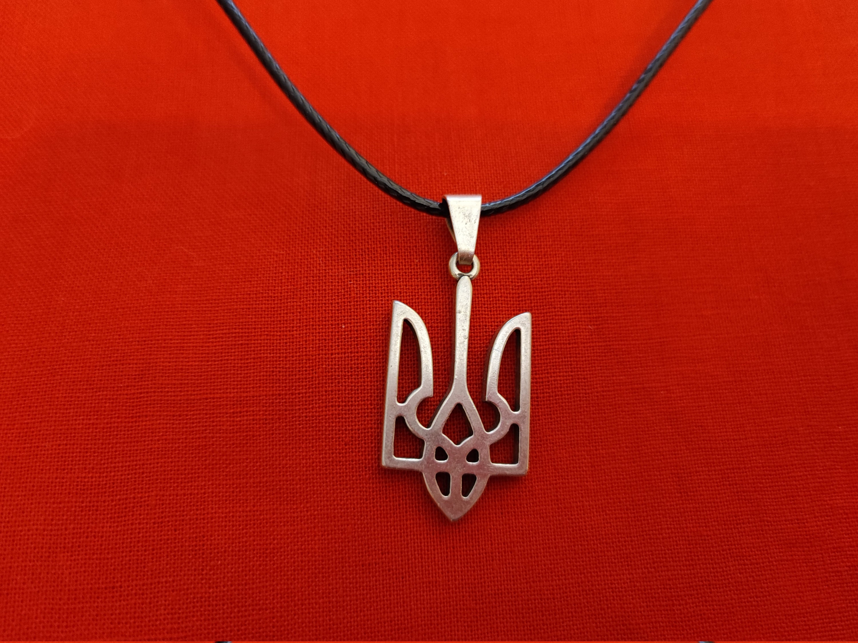 Ukrainian Trident Pendant Necklace State Emblem of Ukraine Silver ...