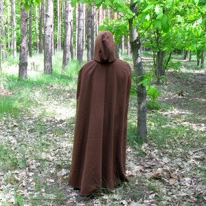 Brown hooded viking cloak Wool shieldmaiden's cape with | Etsy