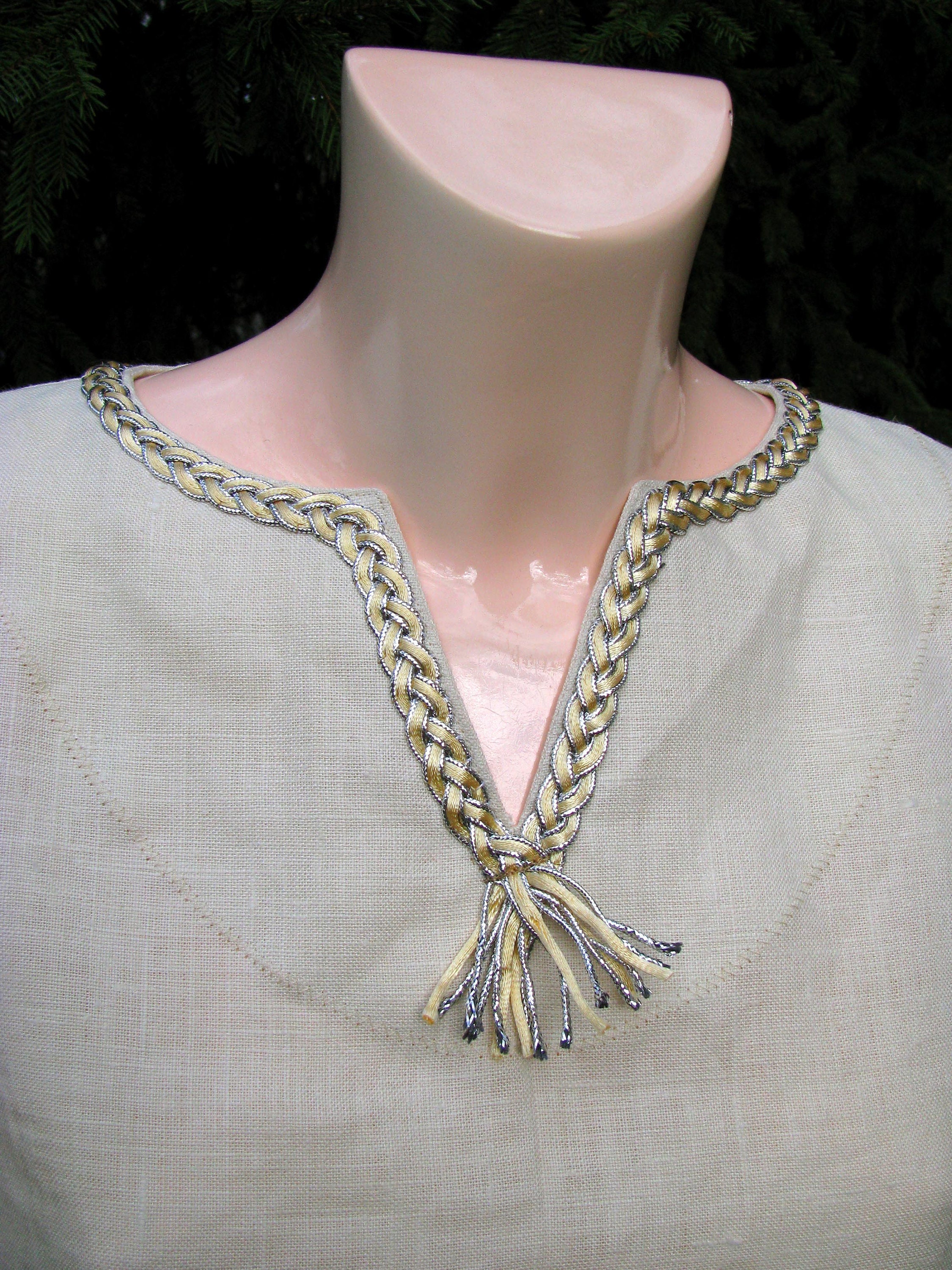 Viking Linen Kirtle Dress Long Medieval Linen Underdress Pagan - Etsy