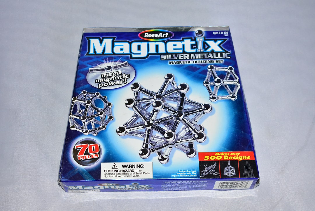 Roseart 70-pc Magnetic Building Set Silver Metallic / New - Etsy