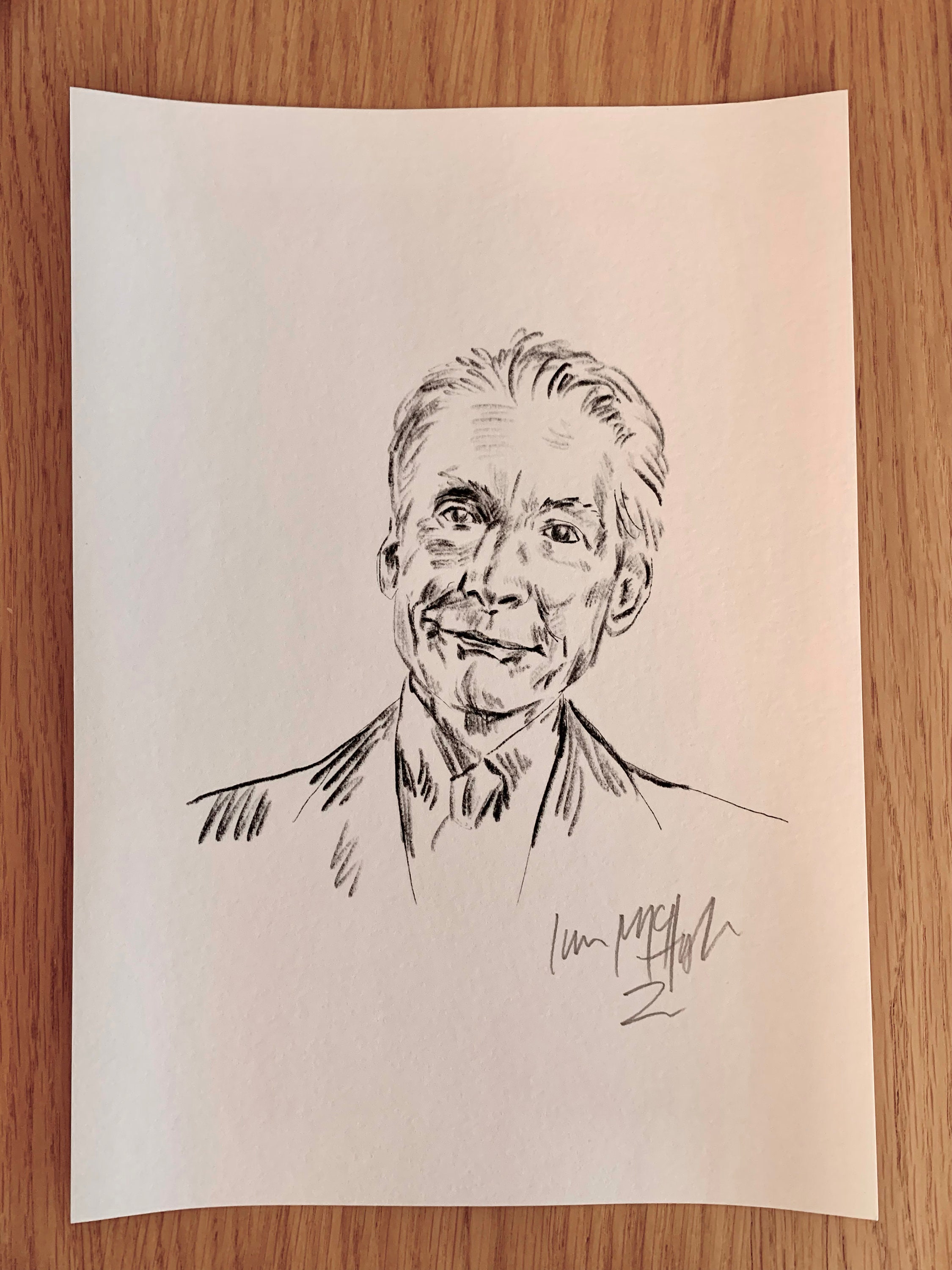 Charlie Watts Portrait Drawing Hand Signed Print - Etsy