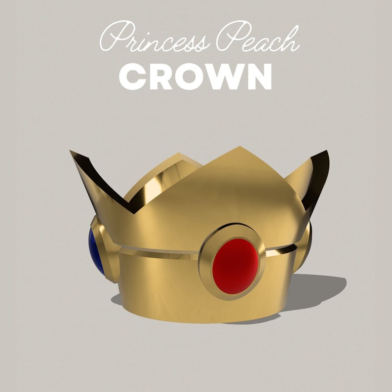 3D Printing Princess Peach Crown STL File - Etsy