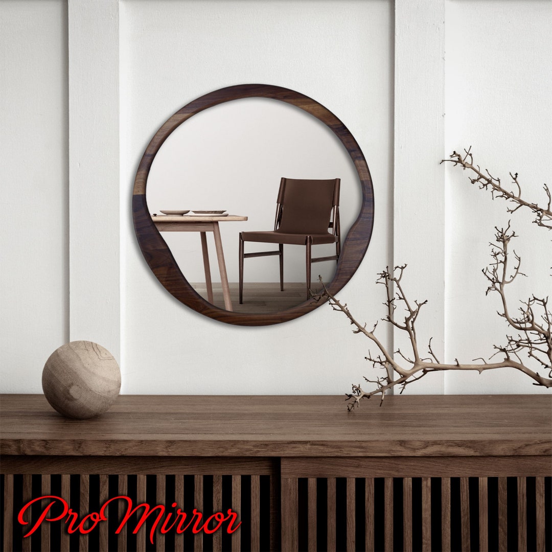 New Style Wood Mirror, Bathroom Mirror Decor, New Home Gift, Living ...