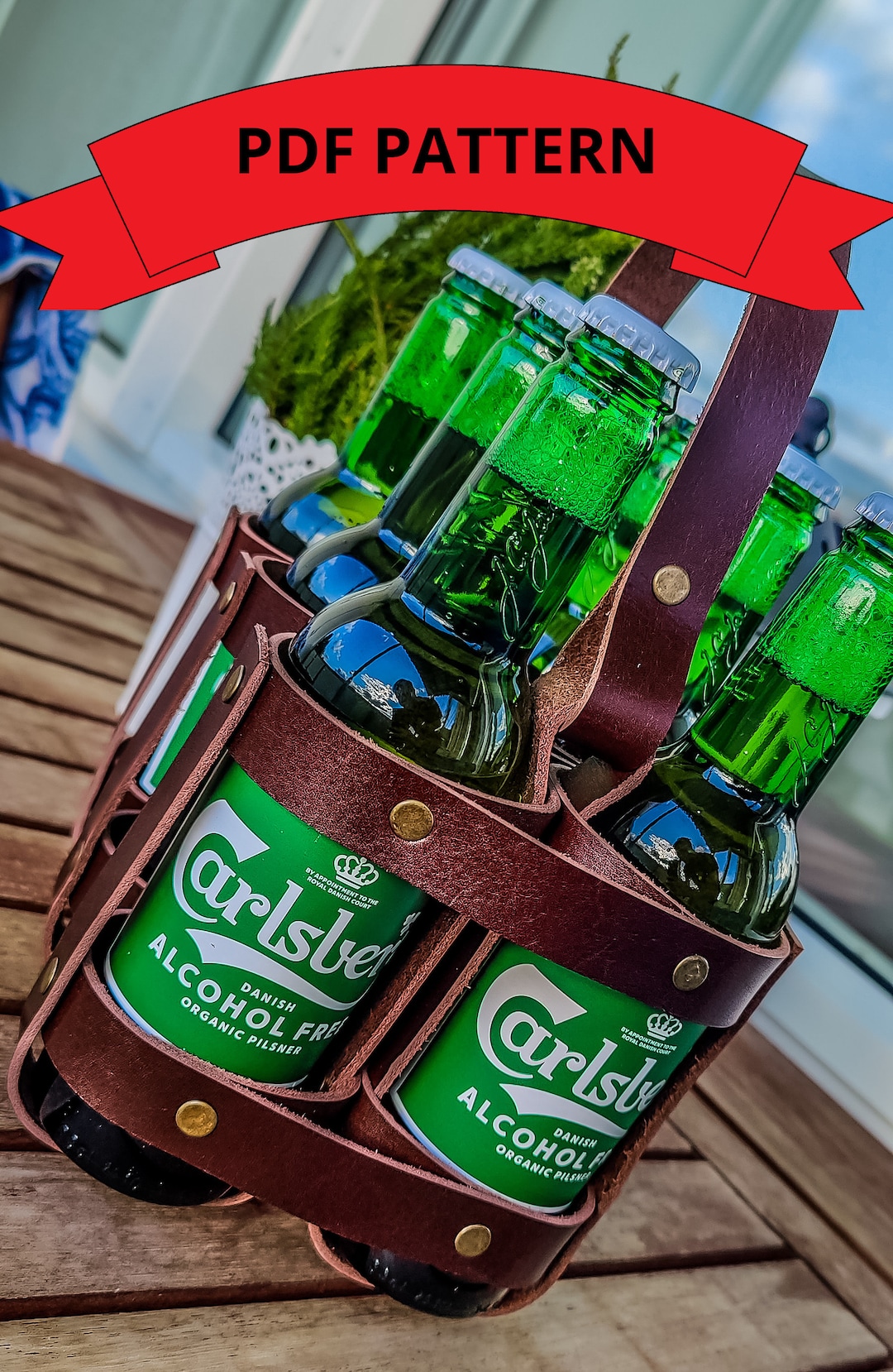 Leather Beer Bottle Holder PDF Pattern - Etsy