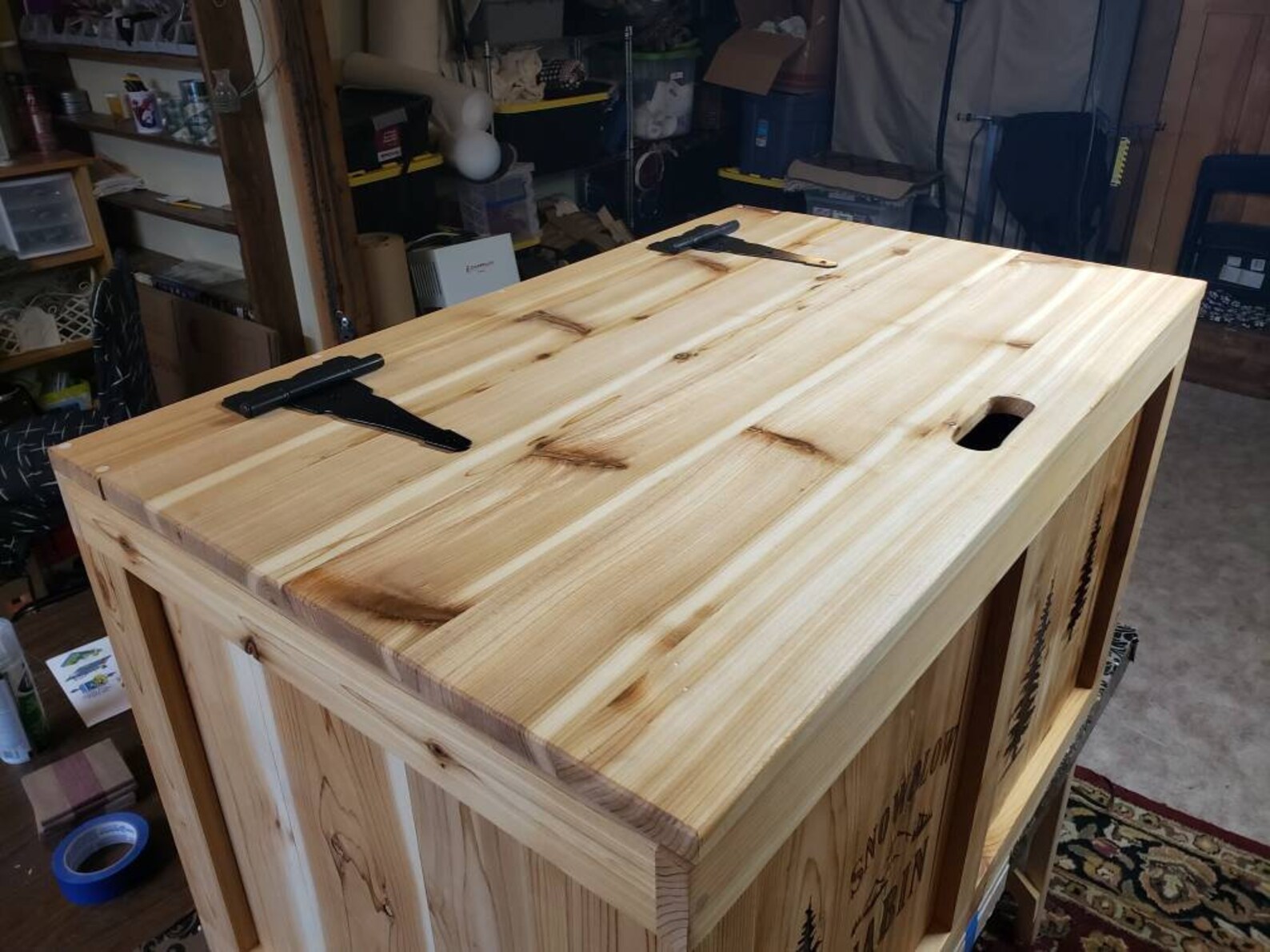 Pine Wood Toy Box Cedar Boxes Foot Locker Storage Box - Etsy