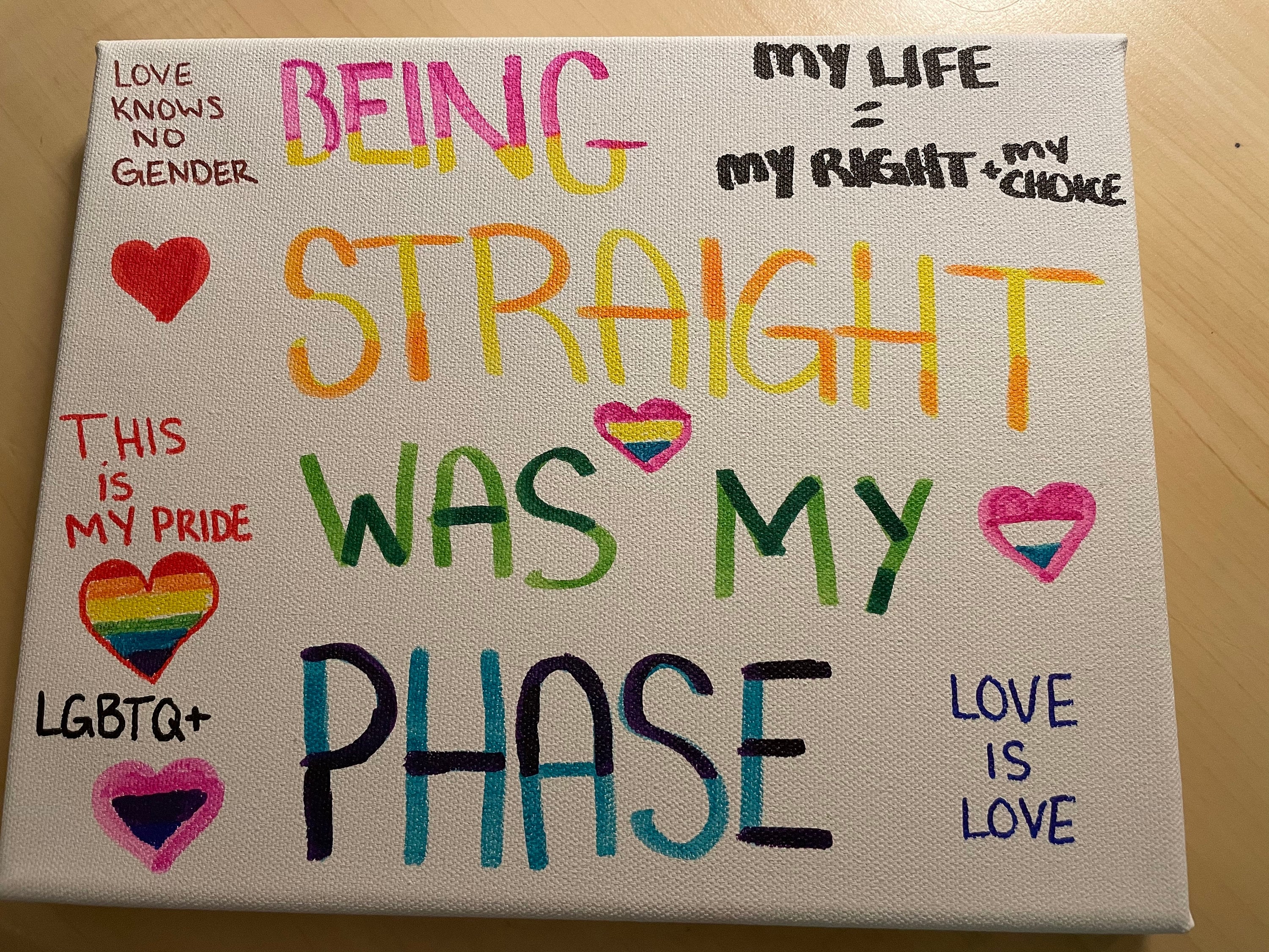 Being Straight was my Phase canvas | Etsy