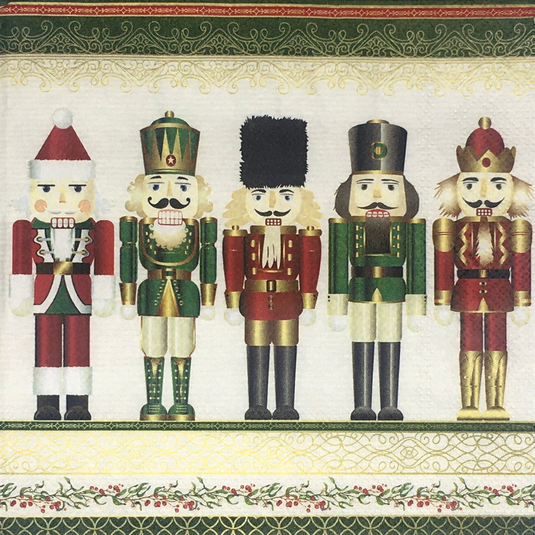 4 Nutcracker Paper Lunch Napkin DECOUPAGE NAPKINS - Etsy