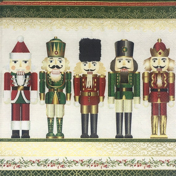 4 Nutcracker Paper Lunch Napkin DECOUPAGE NAPKINS - Etsy