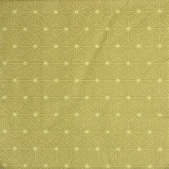 Green Basket Stitch Trihexagonal Japanese Pattern Cocktail Napkin 2 ...