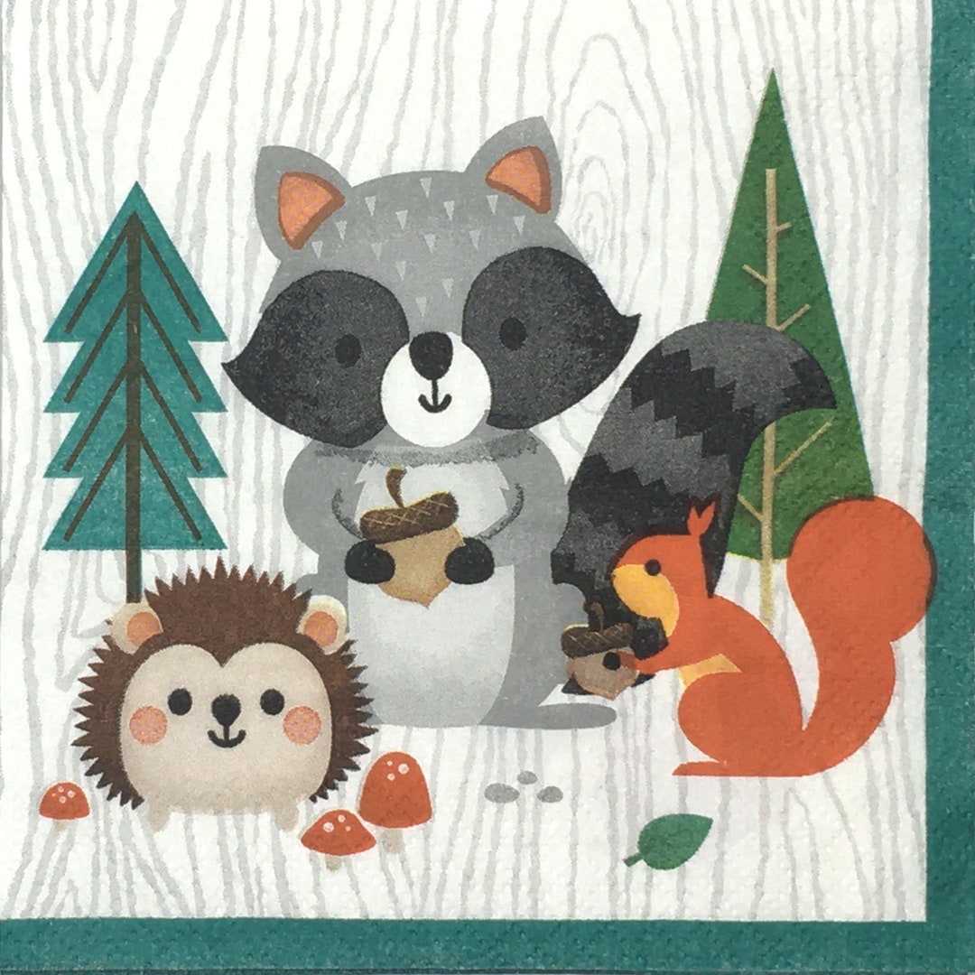 4 Cute Forest Critters / Wild Animals / Woodlands Creatures - Etsy