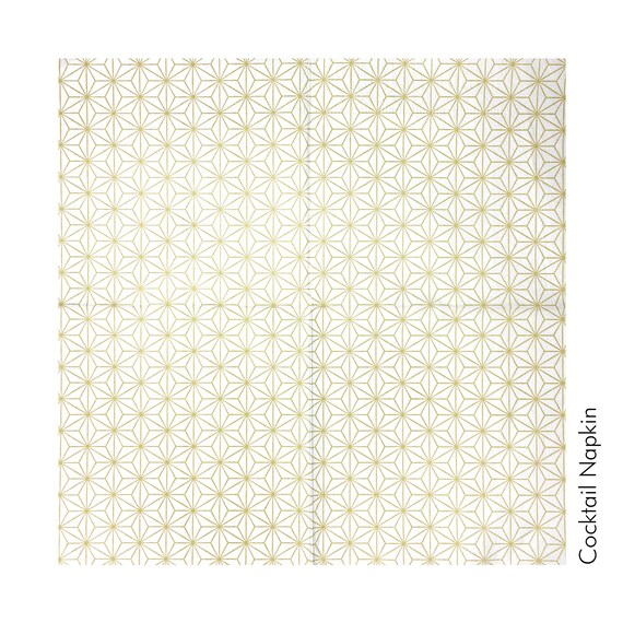 Green Basket Stitch Trihexagonal Japanese Pattern Cocktail Napkin 2 ...