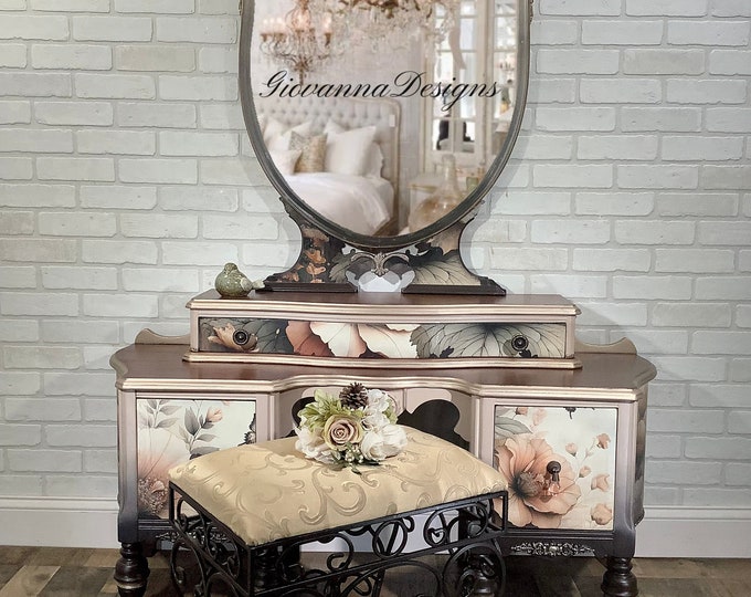 NEW*** Vintage Vanity Table Set/ Makeup Table/dressing Table/ Hand ...