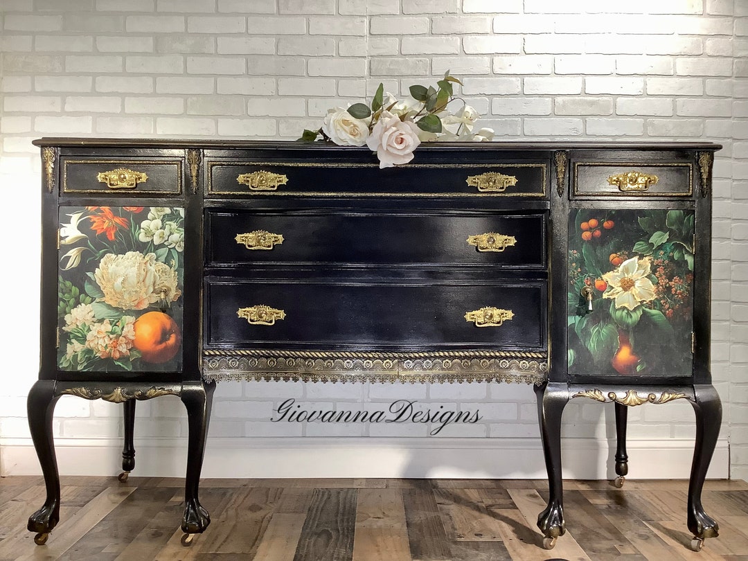 Vintage Buffet/antique Buffet/customized Buffet Sideboard/server ...