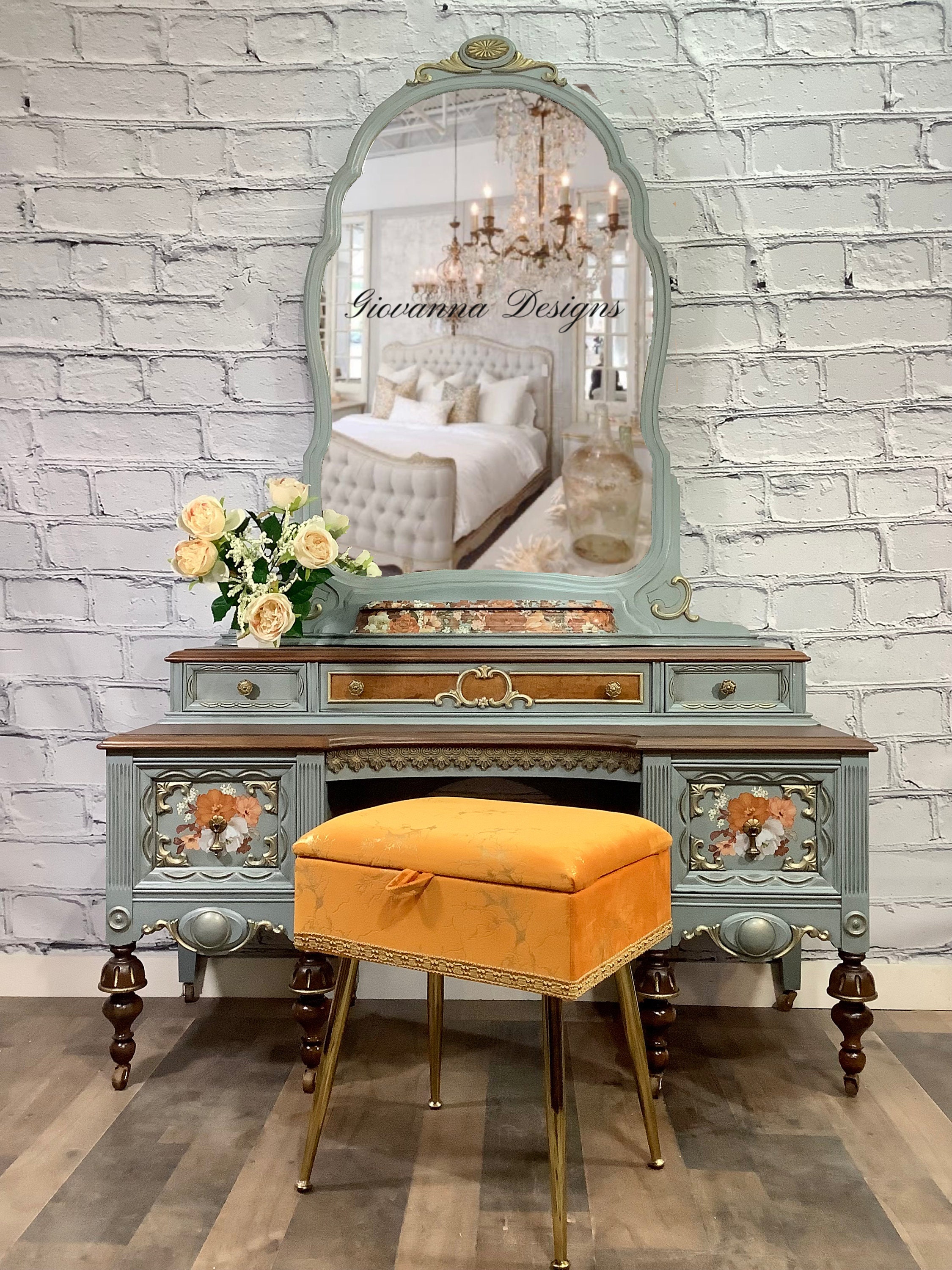 Antique Makeup Vanity Table