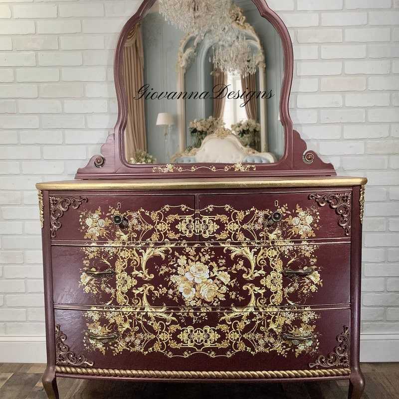 Antique Dresser With Mirror - Etsy